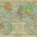 1941 Vintage World Map - Etsy