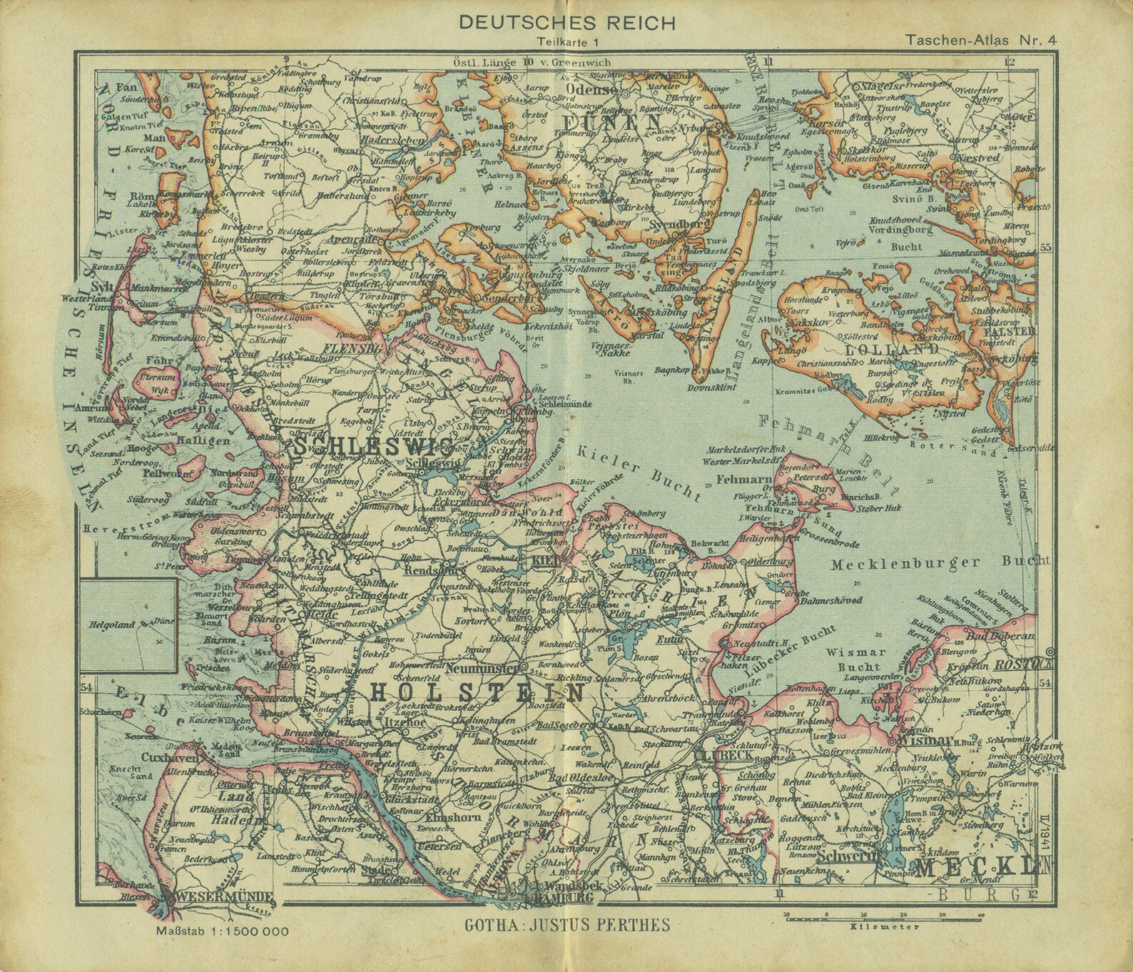 1941 Vintage Map of Northern Germany | Etsy
