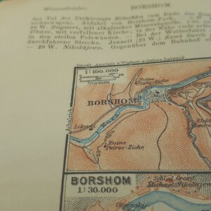 1912 Vintage Borjomi Map - Etsy