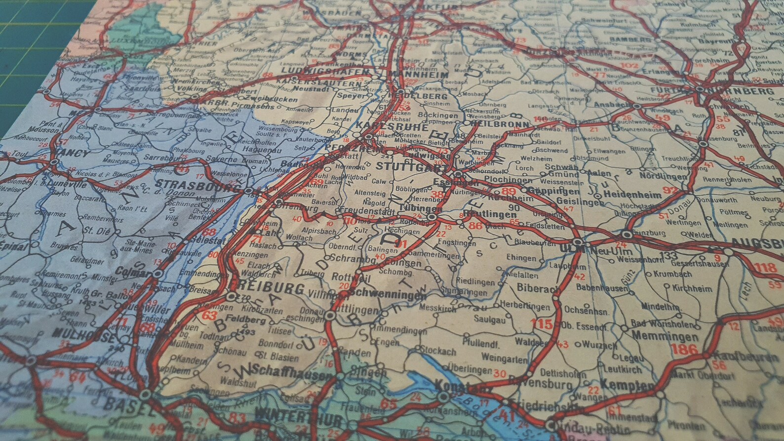 1964 Vintage Germany Map - Etsy