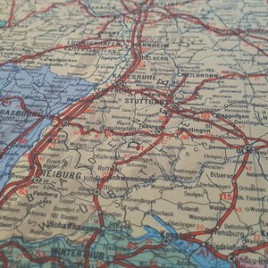 1964 Vintage Germany Map - Etsy