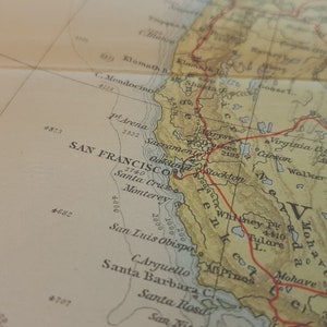 1901 Vintage North America Map - Etsy