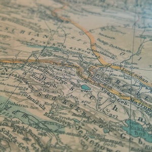 1901 Vintage Map of East Asia - Etsy