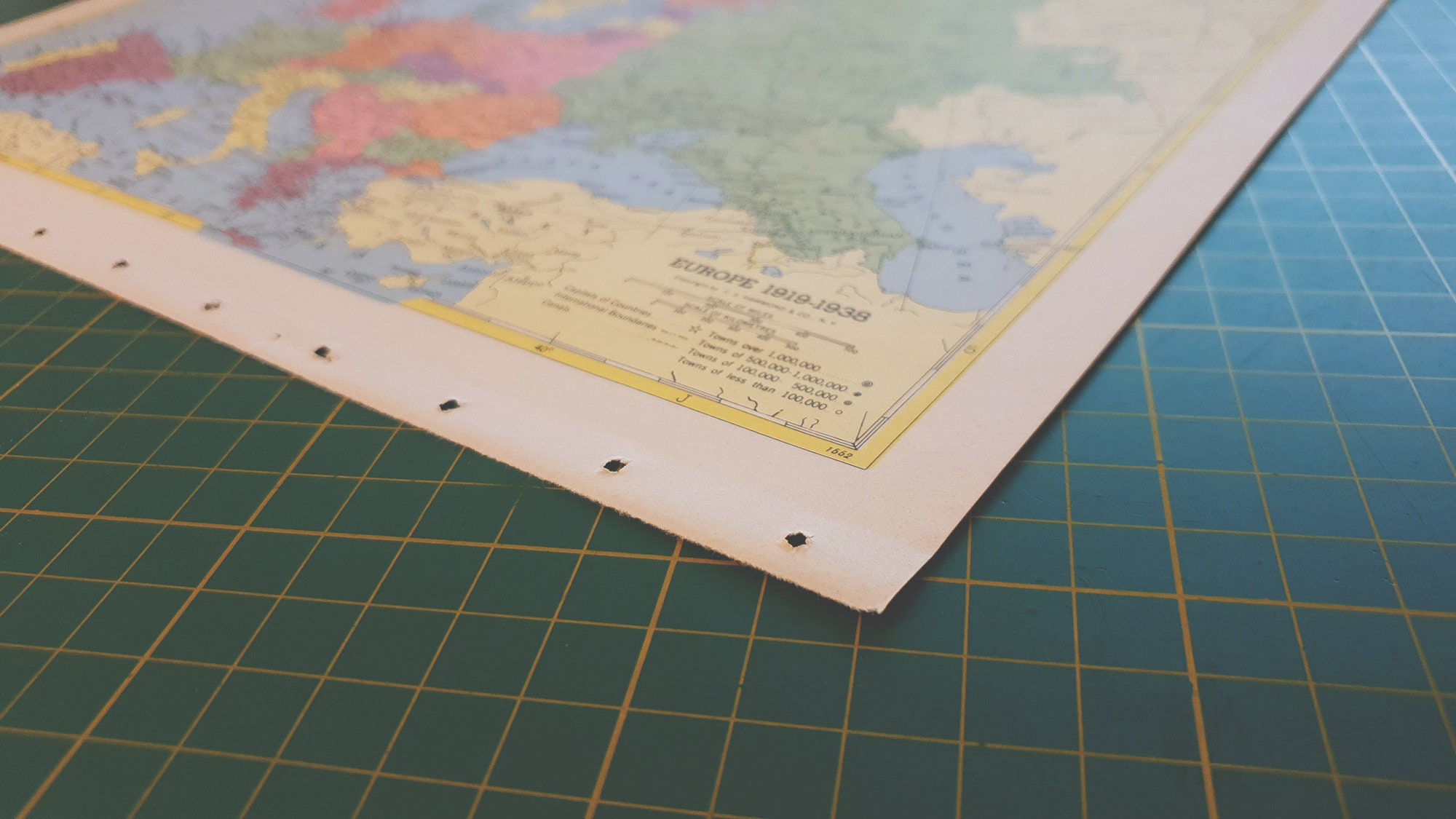 1954 Vintage Interwar Period Map of Europe