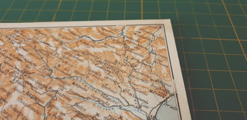 1928 Vintage West Italian Riviera Map | Etsy