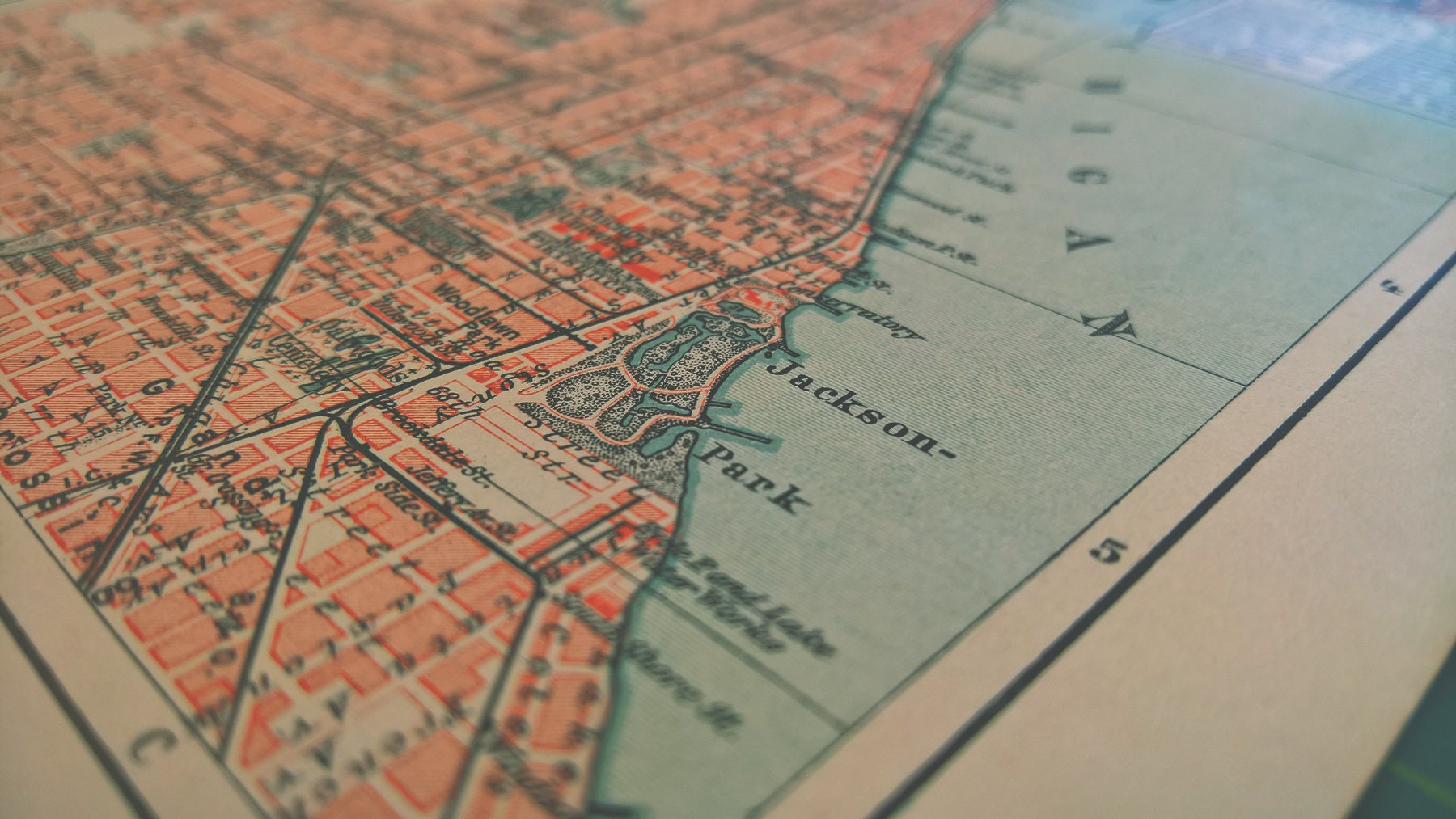 1925 Vintage Map of Chicago