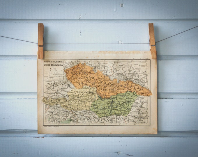 1928 Vintage Central Europe Map - Etsy