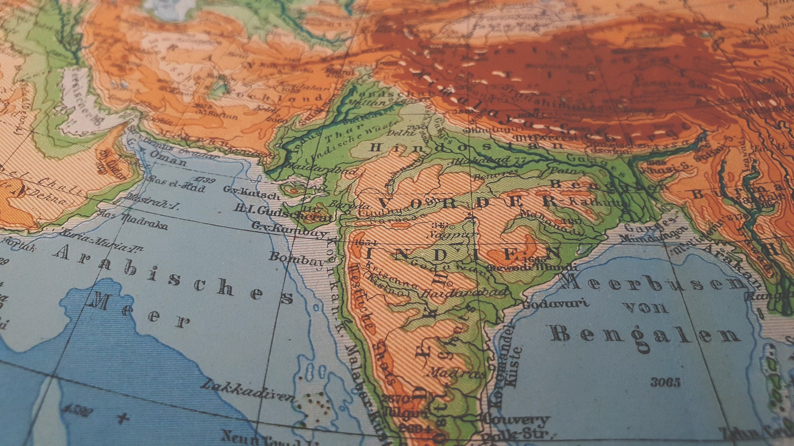 1936 Vintage Map of Asia - Etsy