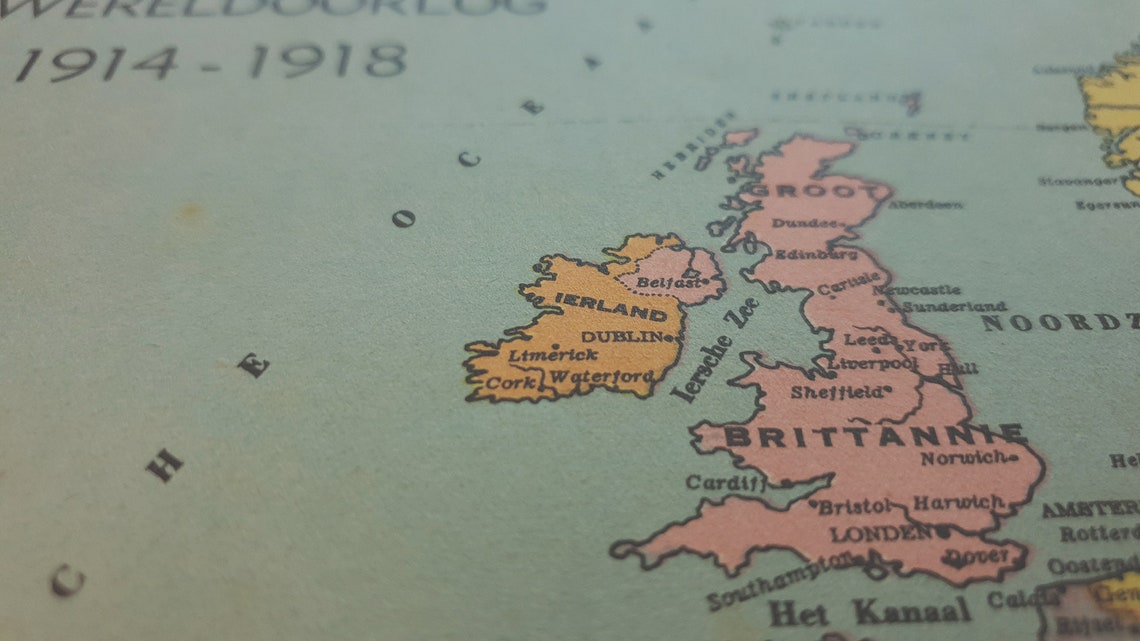 1941 Vintage Map of Europe After WW1 - Etsy