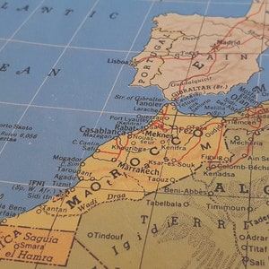 1958 Vintage Map of Africa - Etsy