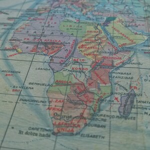 1951 Vintage World Map - Etsy