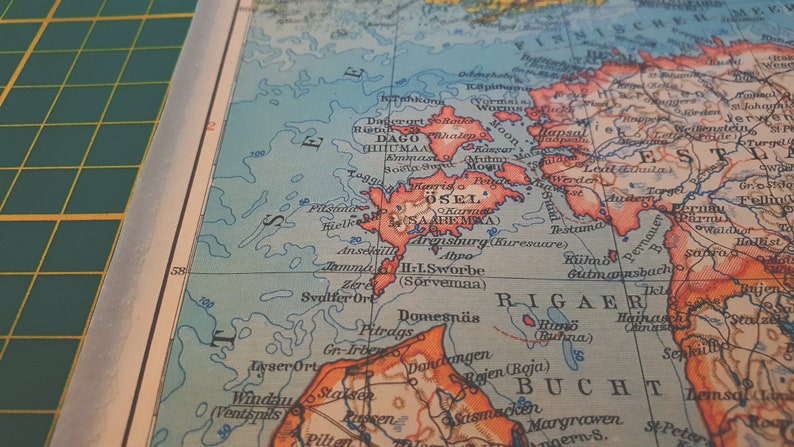 1936 Vintage Baltic States Map - Etsy