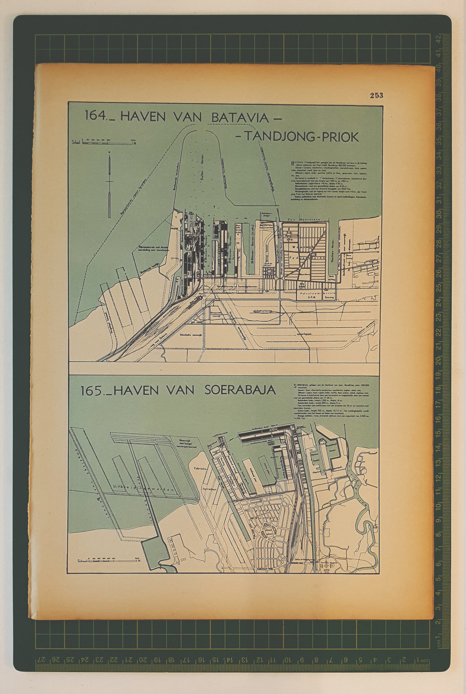 1941 Vintage Jakarta & Surabaya Ports Map - Etsy