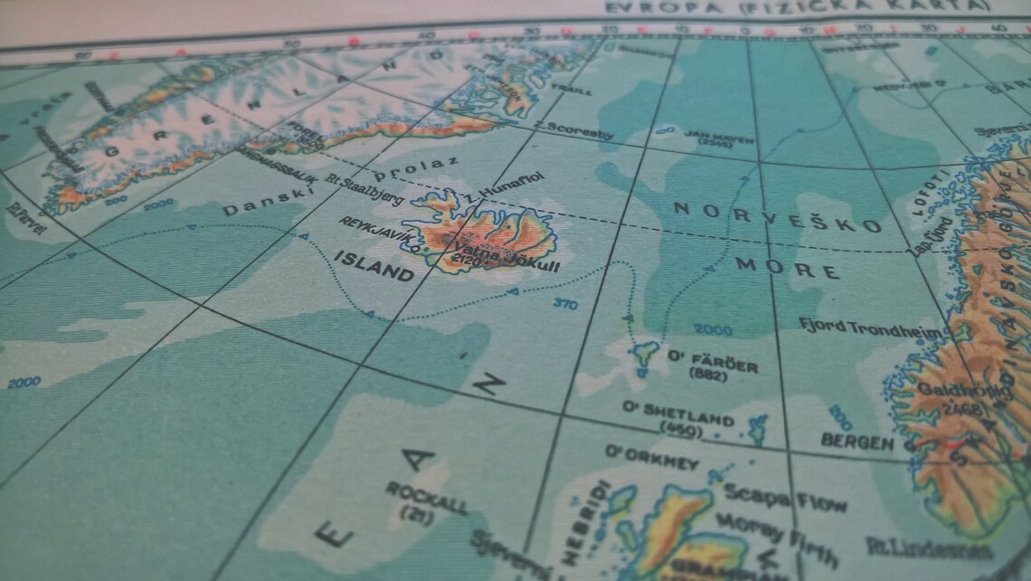 1959 Vintage Map of Europe - Etsy