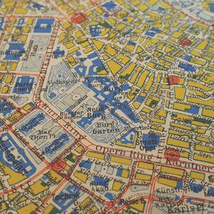 1952 Vintage Map of Vienna - Etsy