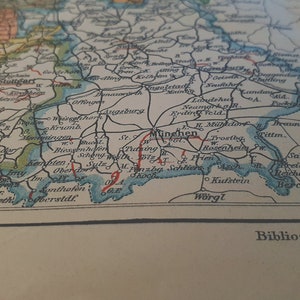 1907 Vintage Railways Map of Germany - Etsy