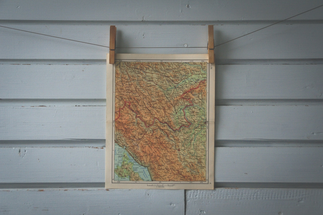 1961 Vintage Dolenjska & Gorski Kotar Map - Etsy UK