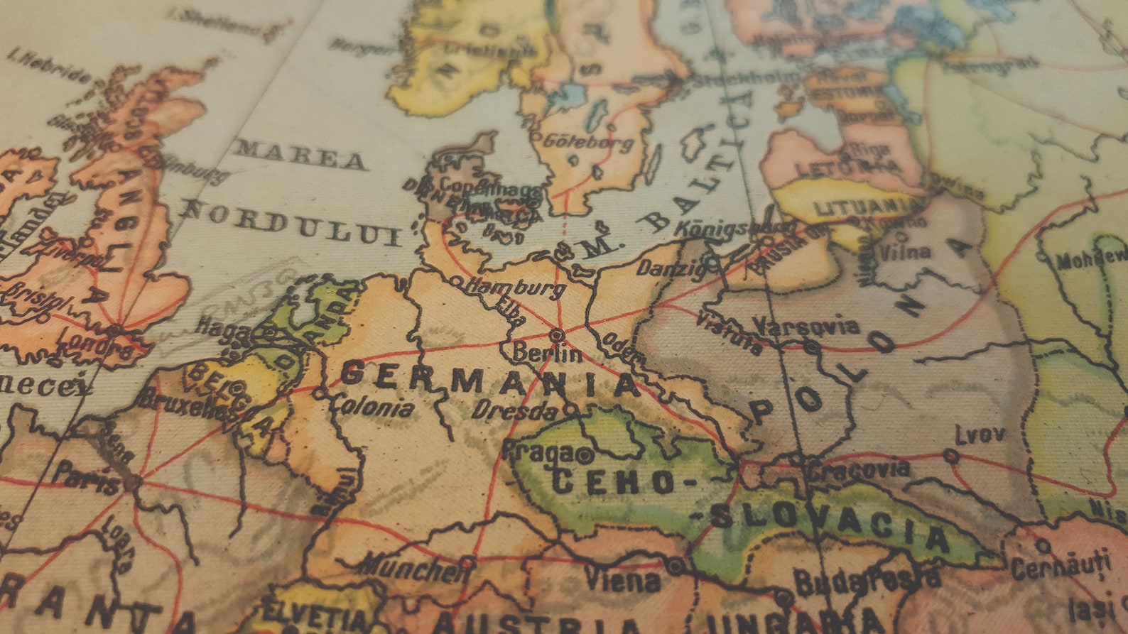 1924 Vintage Map of Europe | Etsy