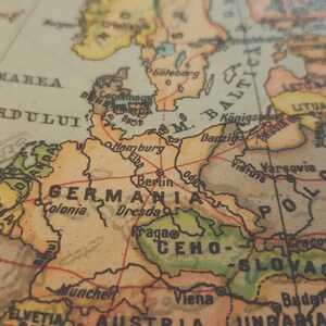 1924 Vintage Map of Europe - Etsy