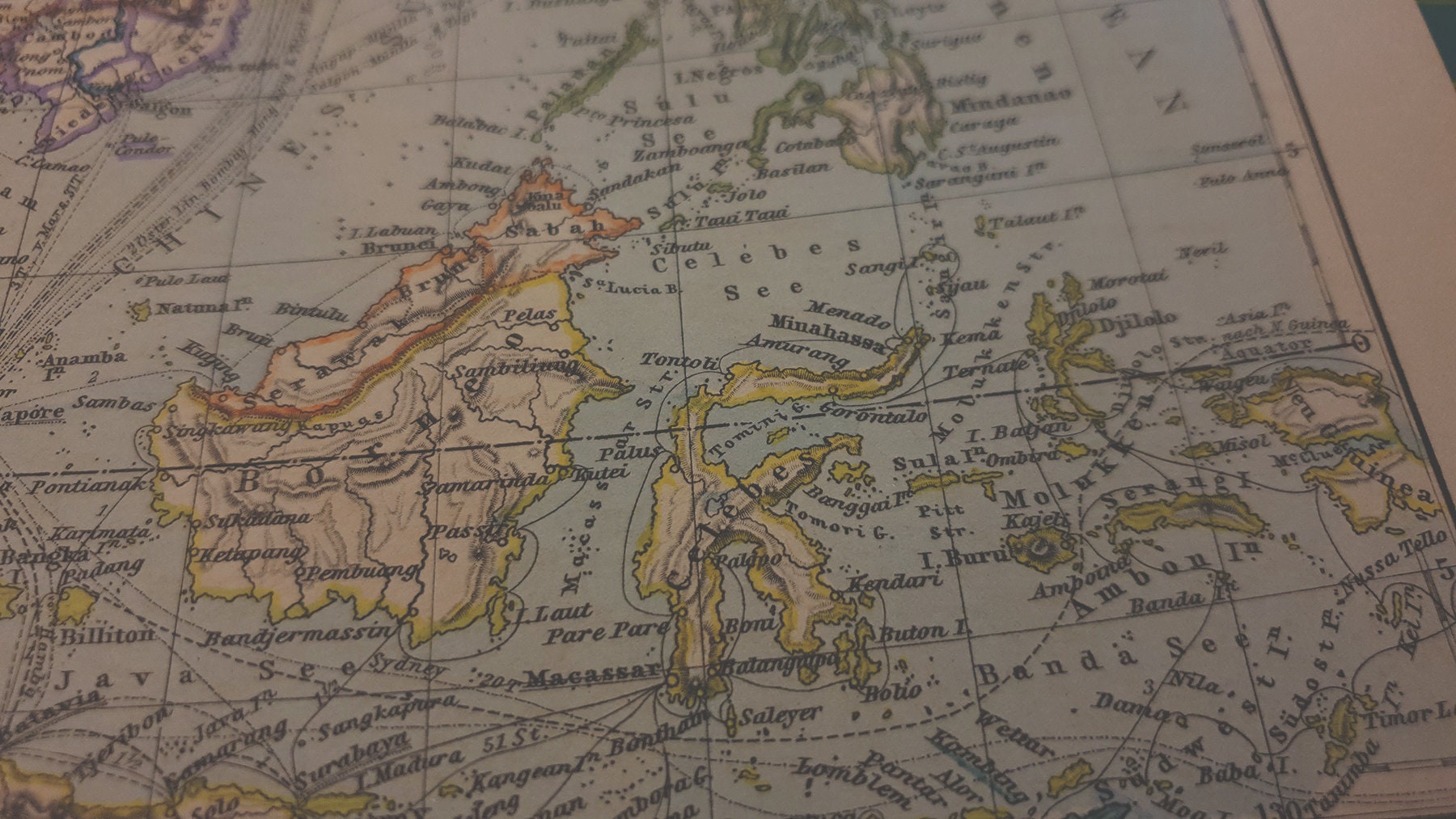 1893 Vintage Southeast Asia Map