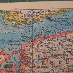 1936 Vintage Baltic States Map - Etsy