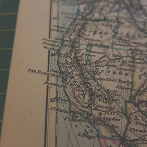 1893 Vintage USA Map - Etsy