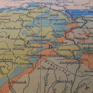 1890 Vintage Geological Map of Thuringia - Etsy