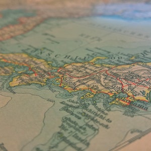 1901 Vintage Map of East Asia - Etsy