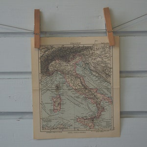1893 Vintage Map of Italy | Etsy