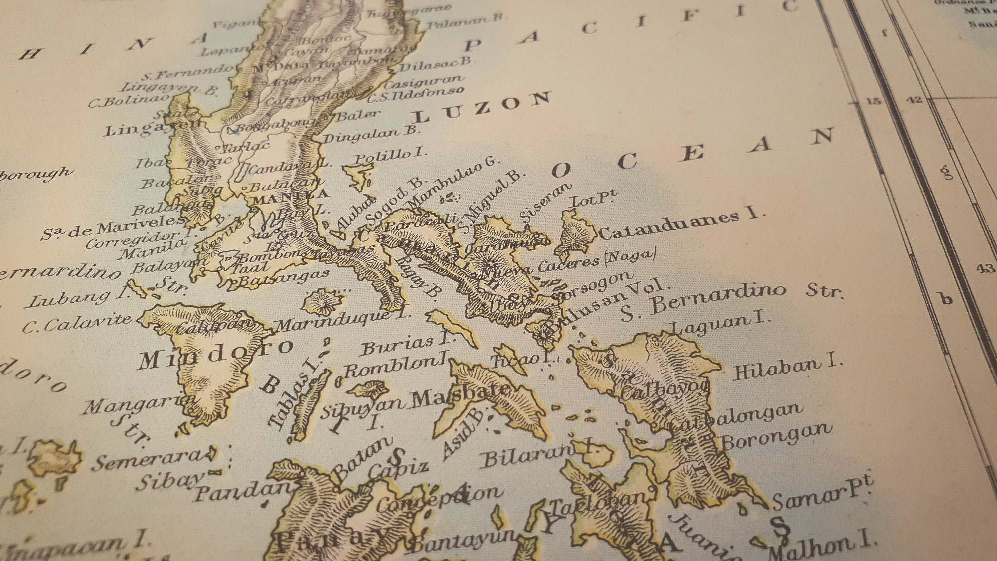 1897 Vintage Philippines Map