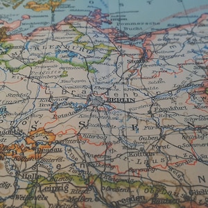 1936 Vintage Map of Germany - Etsy