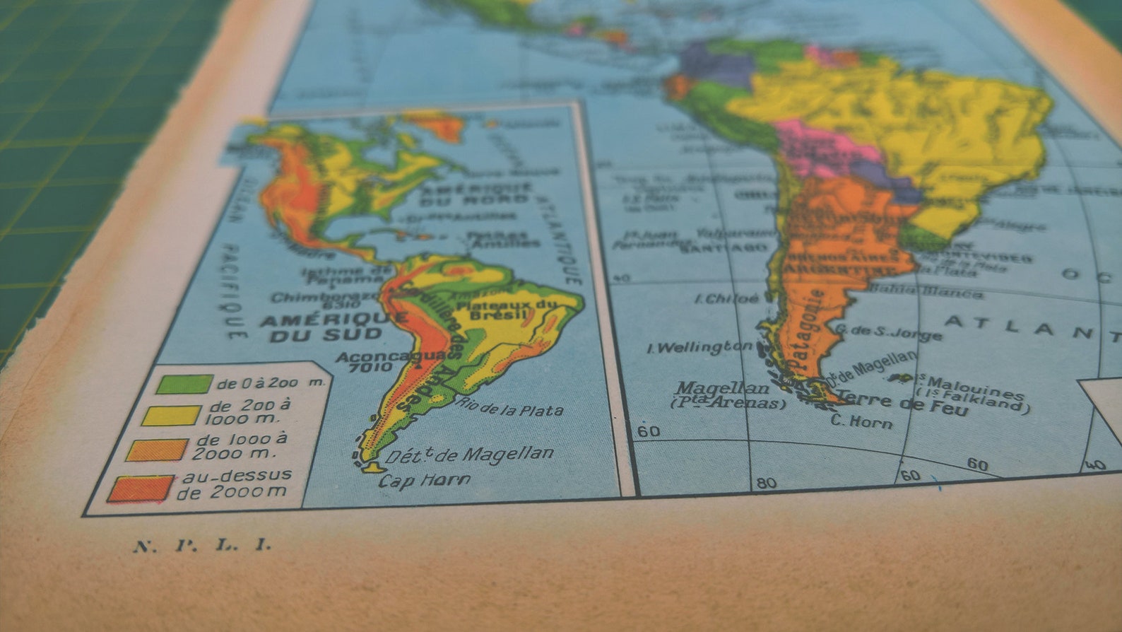 1956 Vintage Map of the Americas - Etsy