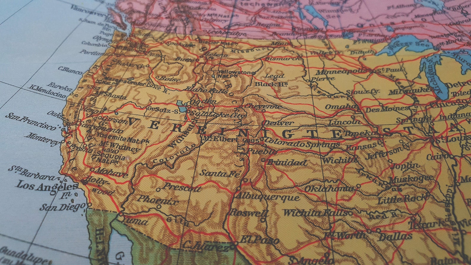 1936 Vintage North America Map - Etsy