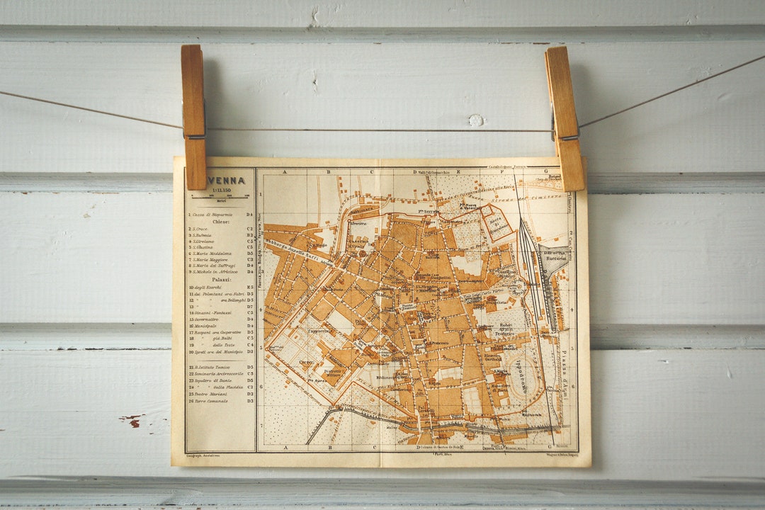 1928 Vintage Ravenna Map - Etsy