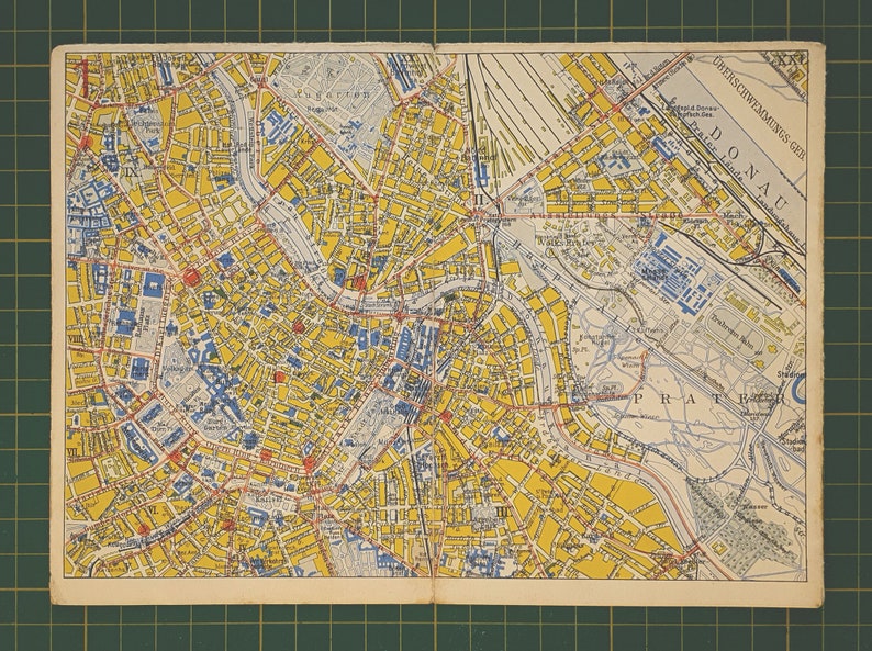 1952 Vintage Map of Vienna - Etsy