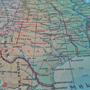 1956 Vintage USA Map - Etsy