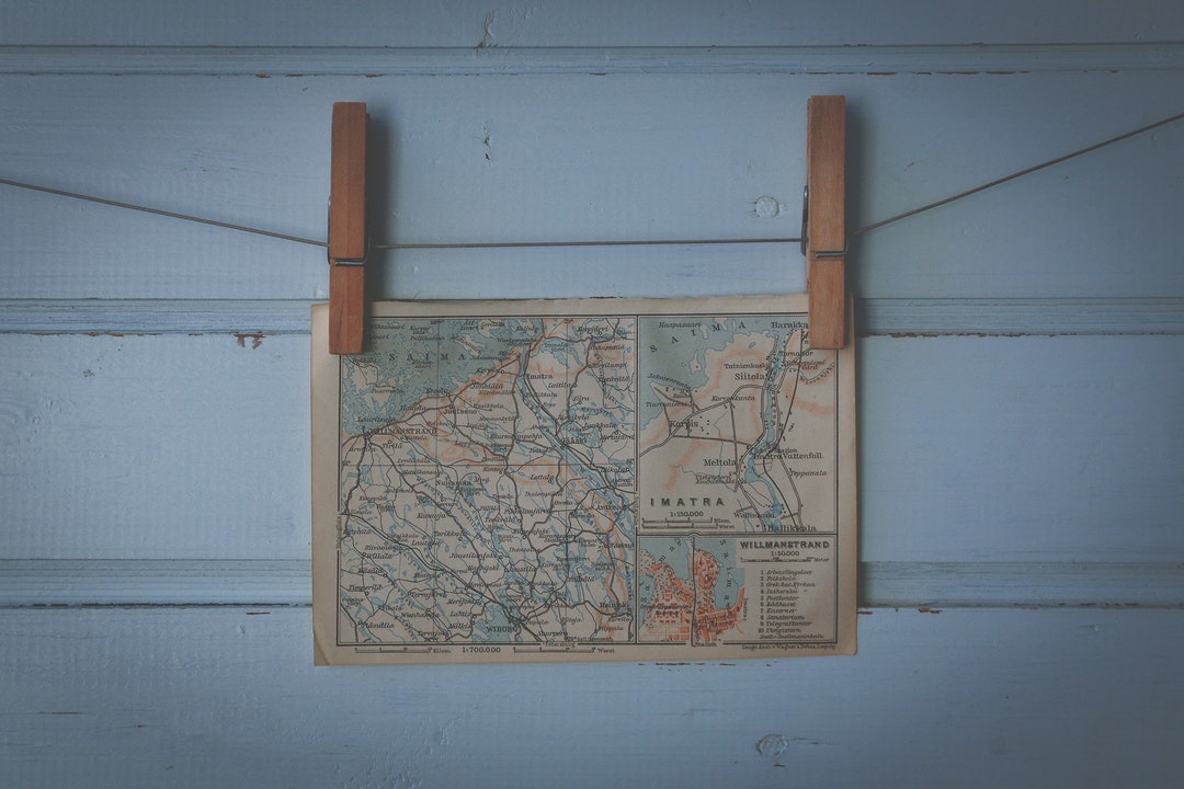 1904 Vintage Imatra Map - Etsy