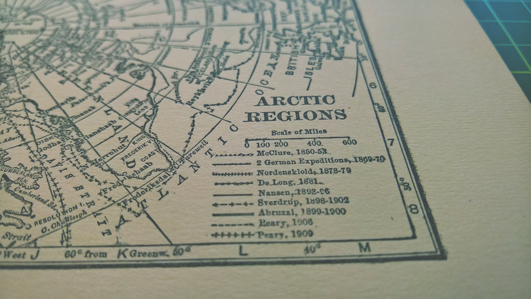 1925 Vintage Map of Arctic