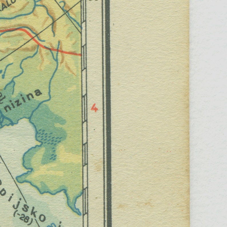 1956 Vintage Map of Europe - Etsy