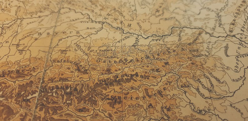 1884 Vintage Central Europe Map - Etsy