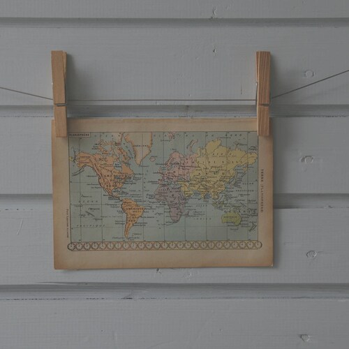 1920s Vintage World Blank Map - Etsy