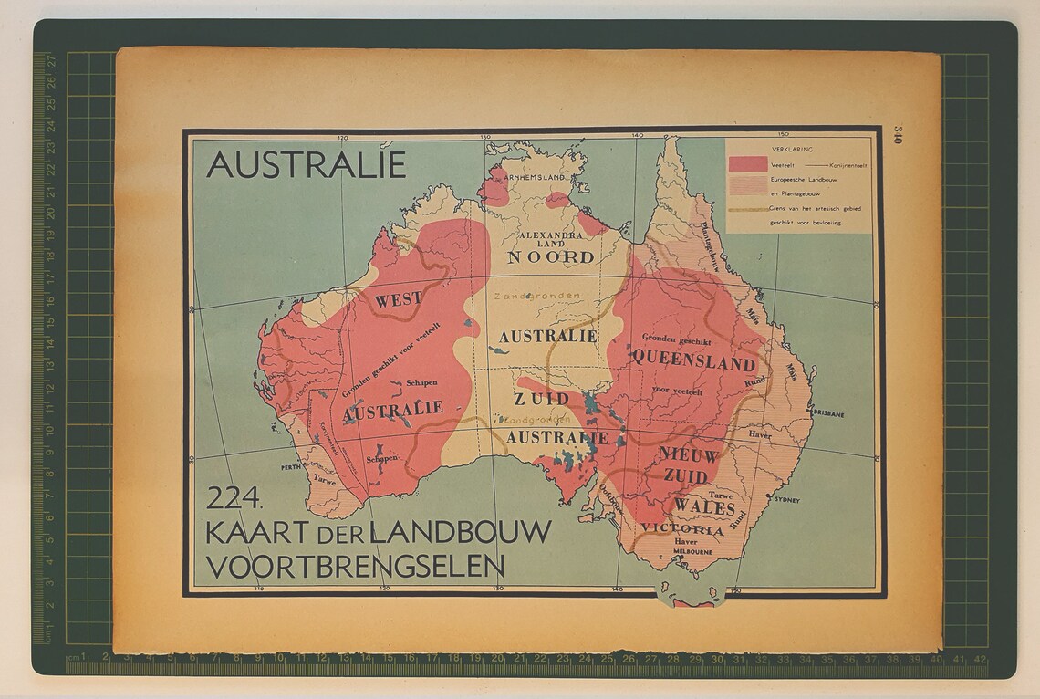 1941 Vintage Australia Map - Etsy
