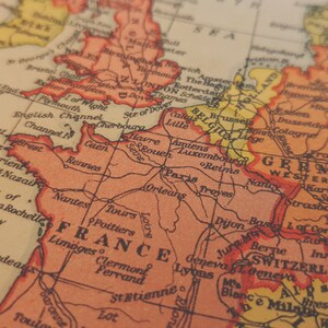1950 Vintage Map of Europe - Etsy