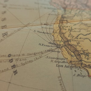 1907 Vintage North America Map - Etsy