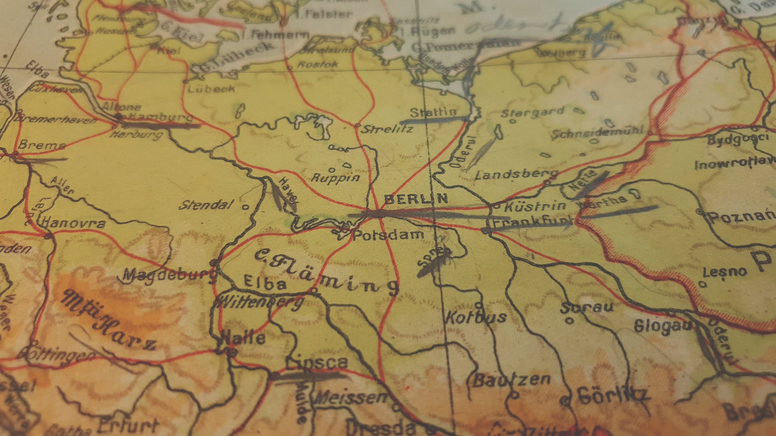 1924 Vintage Germany Map - Etsy