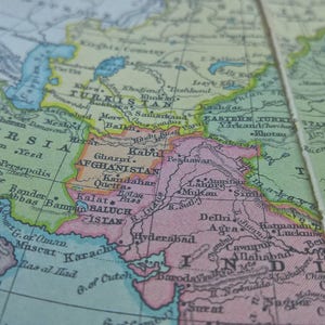 1910s Vintage Map of Asia - Etsy