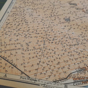 1904 Vintage Map of Detroit - Etsy