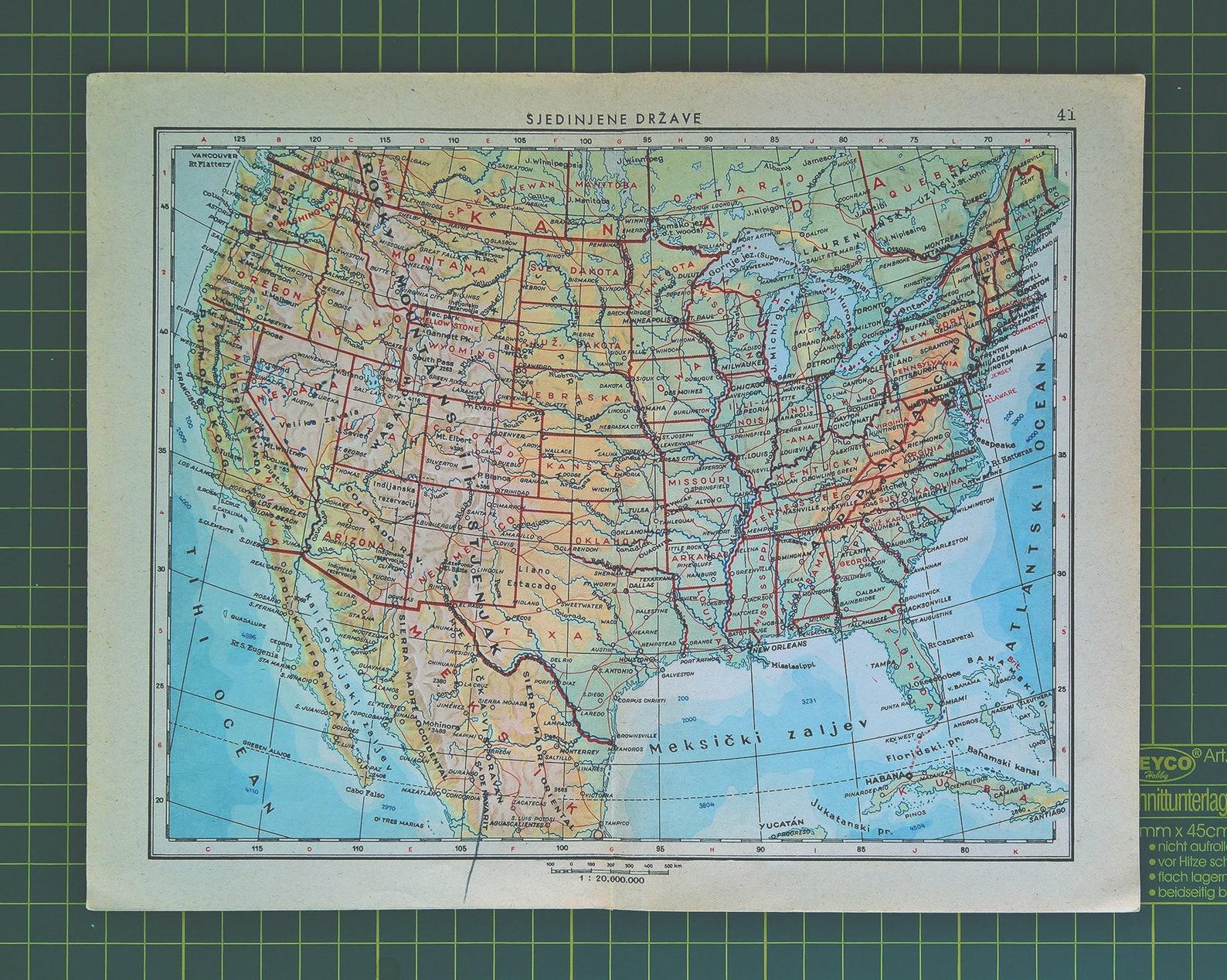 1956 Vintage USA Map | Etsy