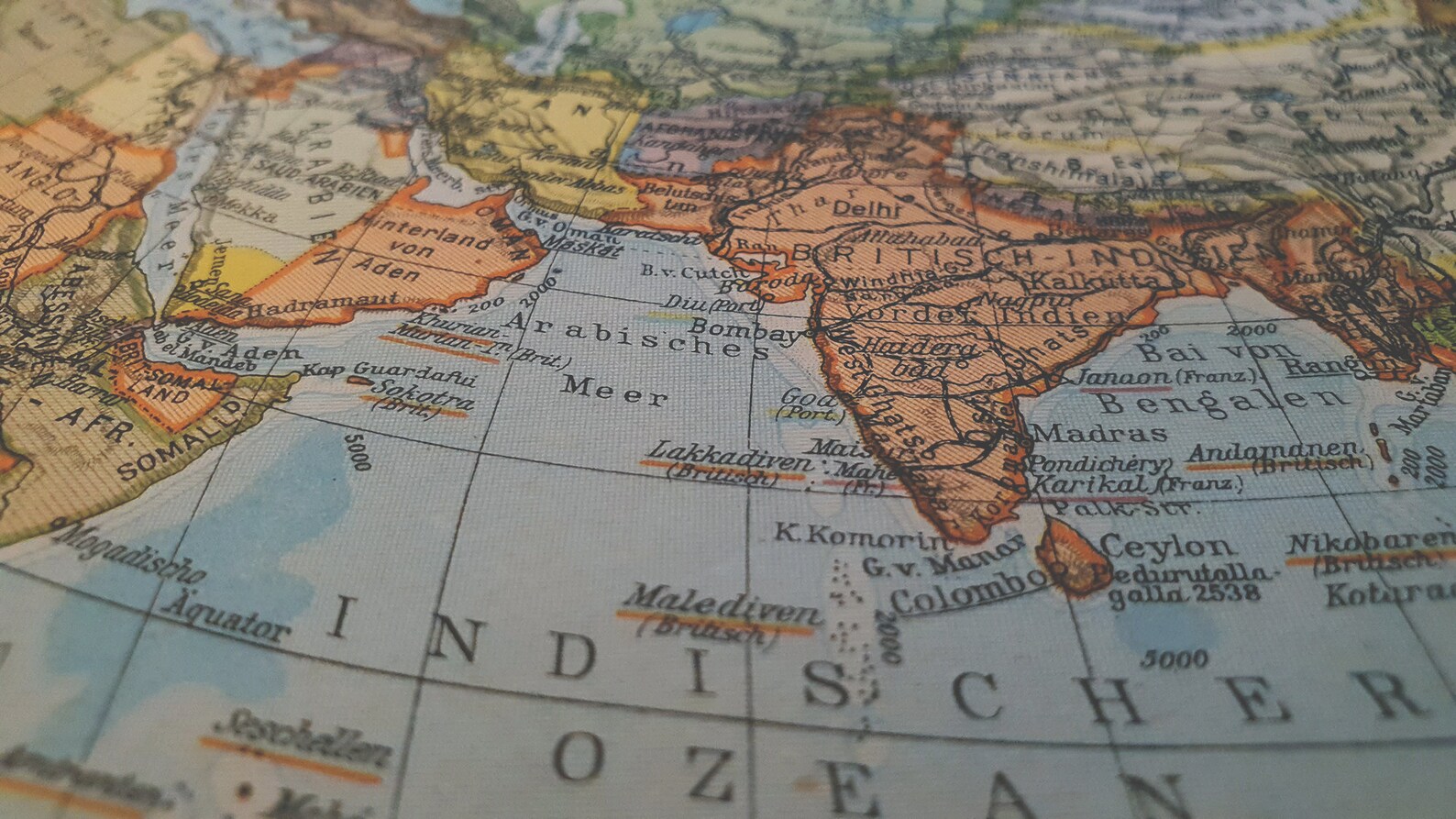 1936 Vintage Map of Asia - Etsy