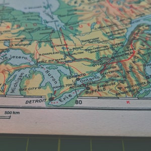 1956 Vintage Map of Canada - Etsy